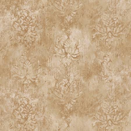 108" Wide Backing - Palazzo Distressed Damask Tan – Miller's Dry Goods
